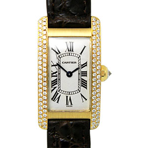 - 품절 CARTIER TANK AMERICAINE W2601556 K18여성용